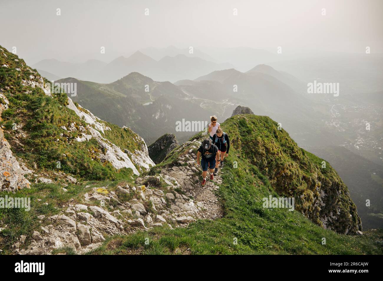 Hikers navigating rugged trail hi-res stock photography and images - Alamy