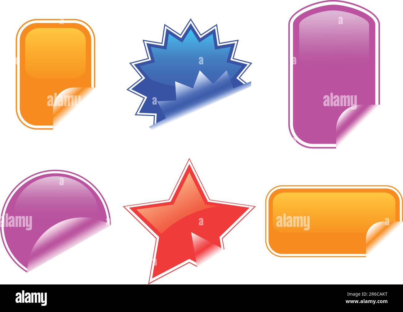 set of Vector stickers Stock Vector Image & Art - Alamy