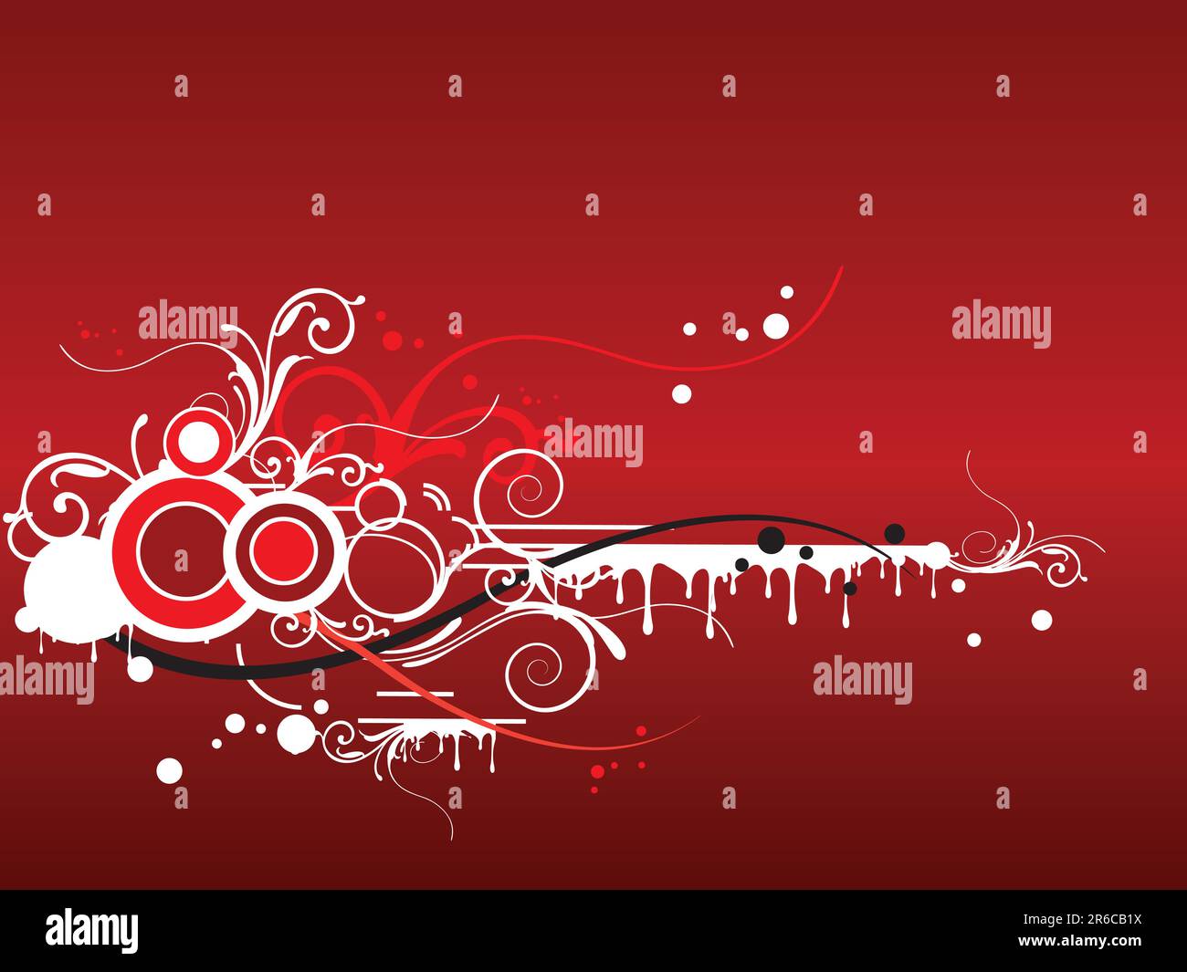 Curvy design element with red background Stock Vector Image & Art - Alamy