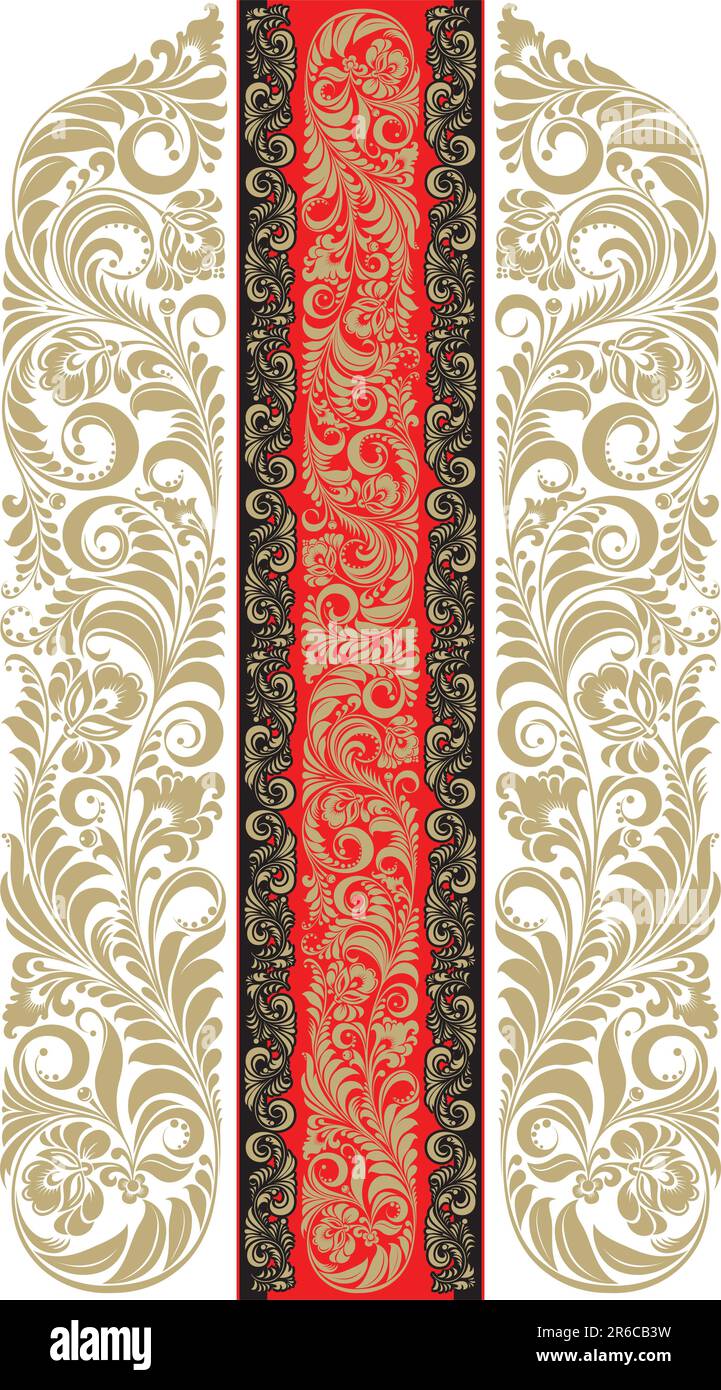 Floral pattern in the traditional Russian style Stock Vector Image ...