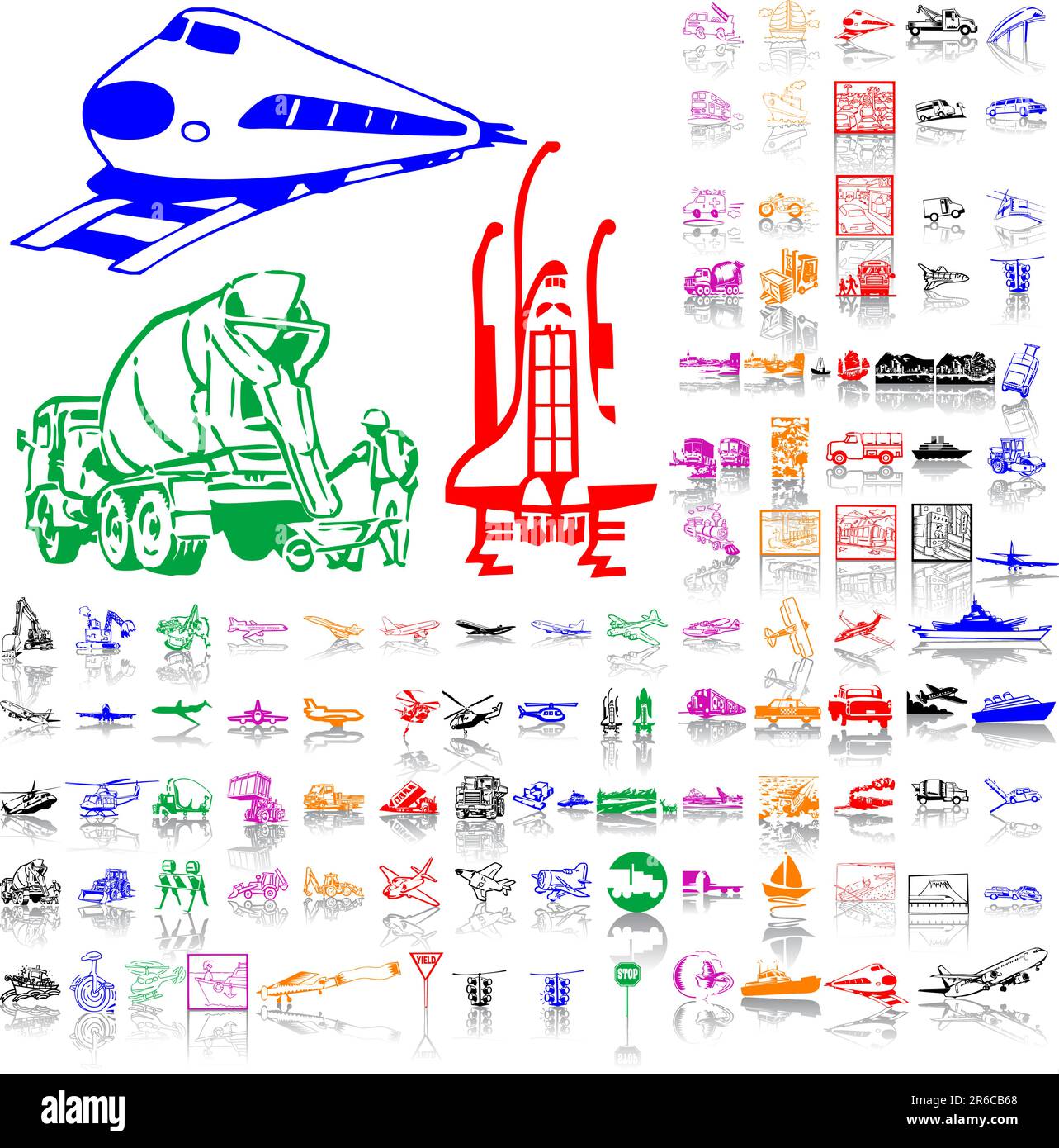Set of transport. Part 2. Isolated groups and layers. Global colors ...