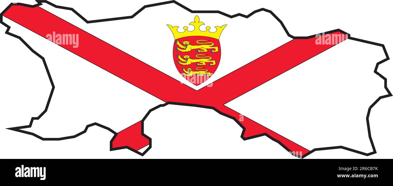Jersey vector map hi-res stock photography and images - Alamy