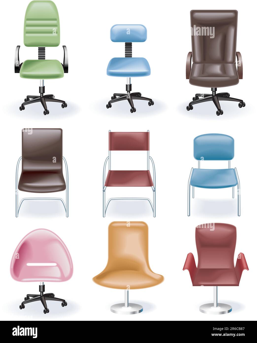 Yellow metal chairs Stock Vector Images - Alamy