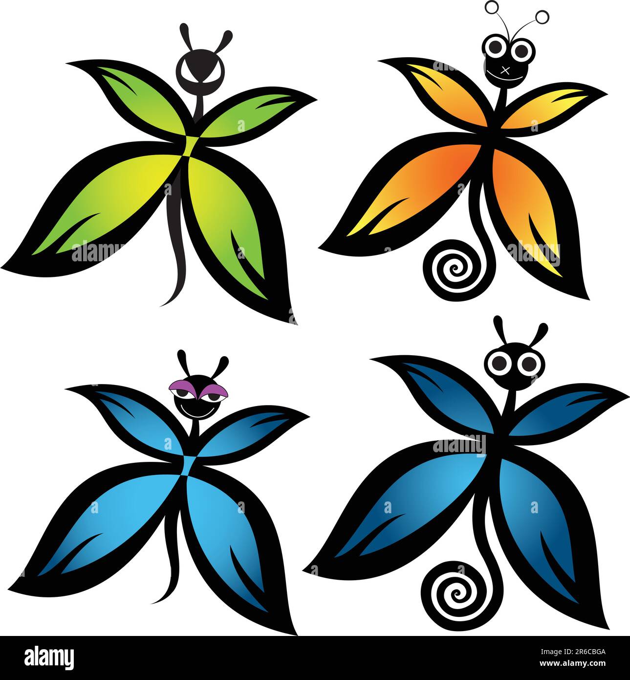 color vector butterfly Stock Vector Image & Art - Alamy