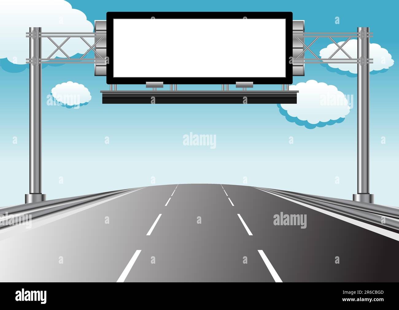 Highway informative display to insert your text Stock Vector Image ...