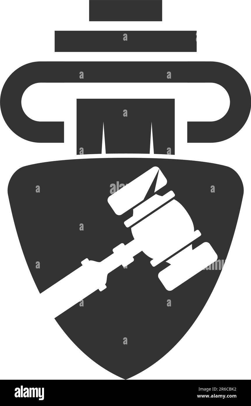 law logo template. Icon Illustration Brand Identity. Isolated and flat ...