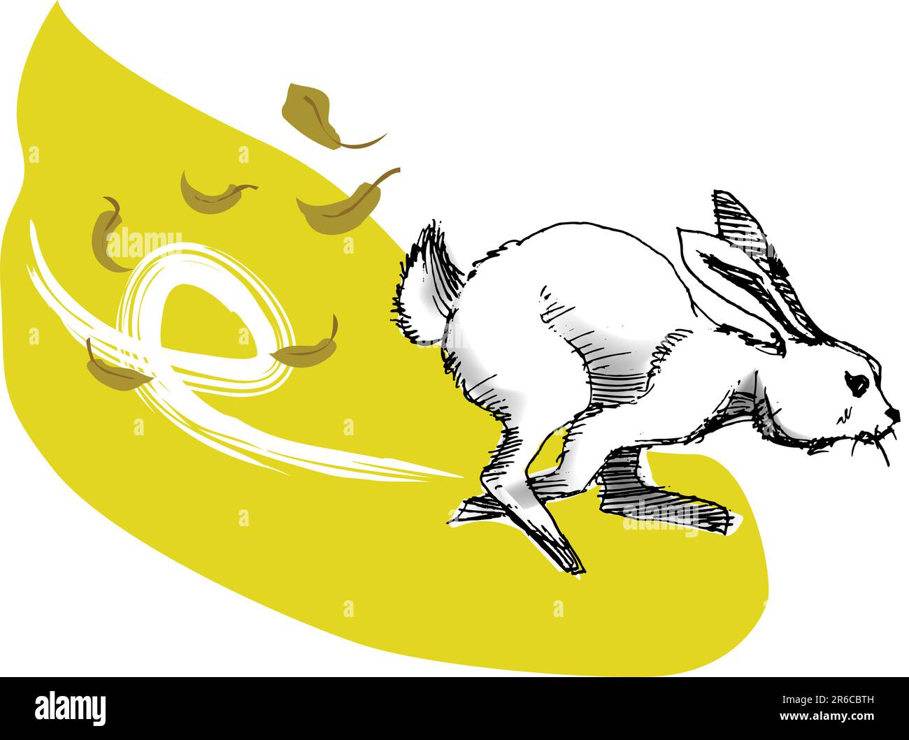 illustration, vector for a running rabbit Stock Vector Image & Art - Alamy