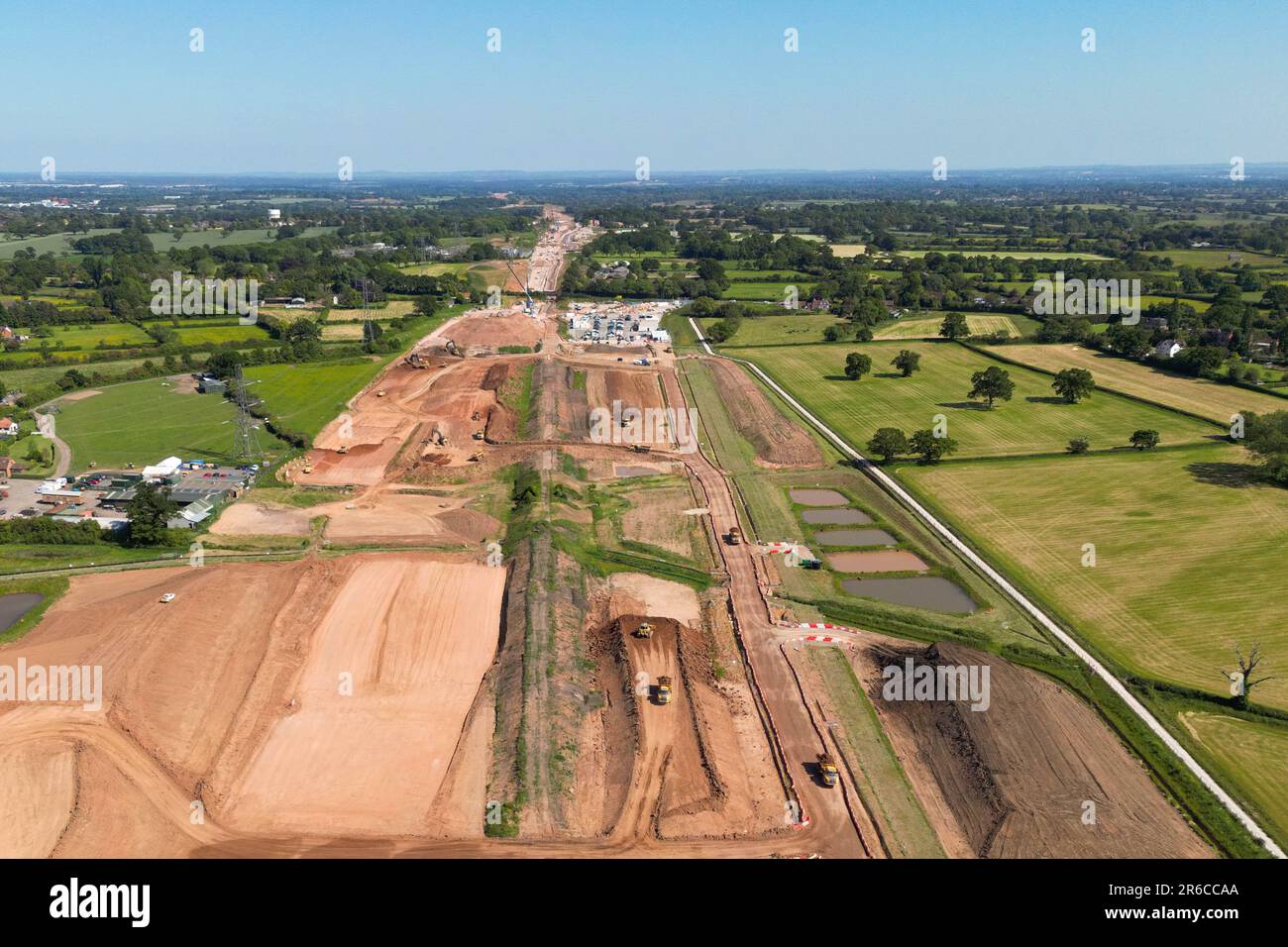 HS2 railway is under construction at Kenilworth Greenway, Balsall ...
