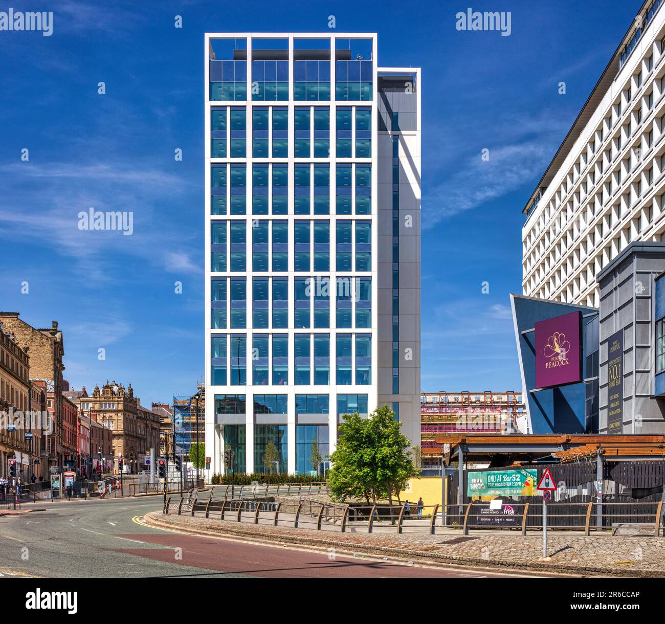 Daytime external views in sunshine of Bank House, Newcastle upon Tyne ...