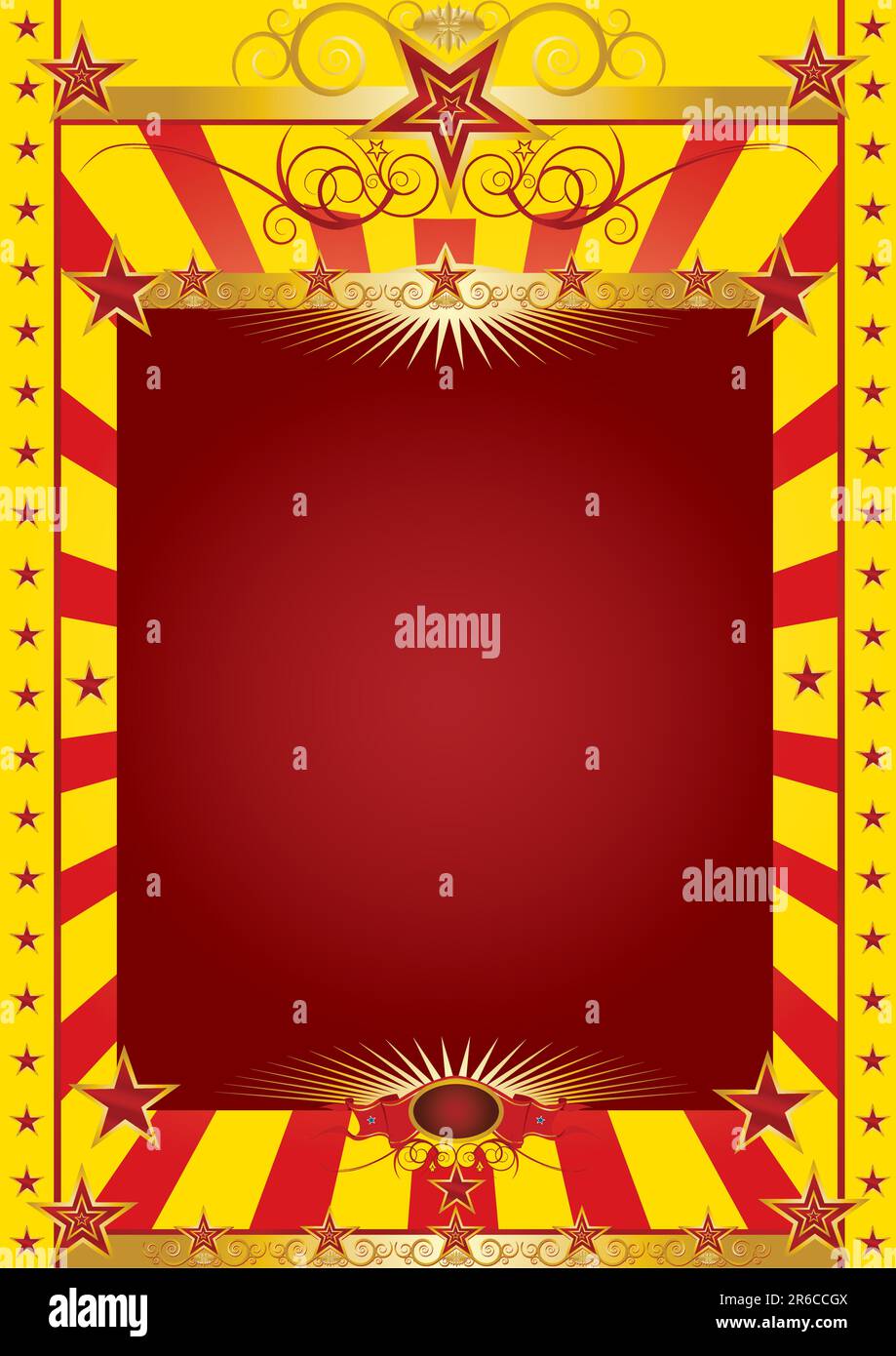 A circus poster with a gold baroque frieze Stock Vector Image & Art - Alamy