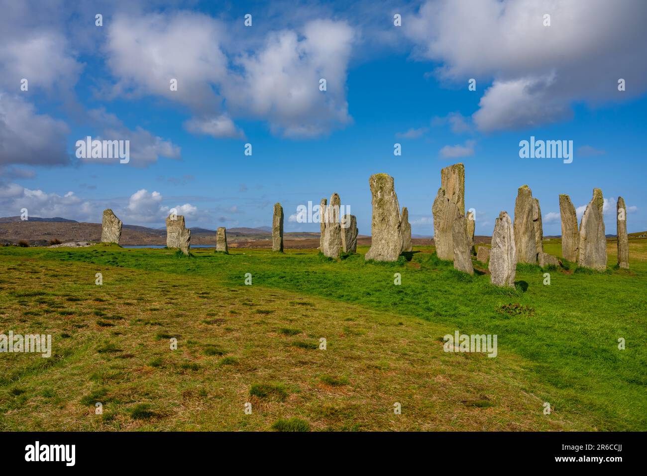 The neolithic stone circle of Callanish (Calanais) Isle of Lewis Stock ...