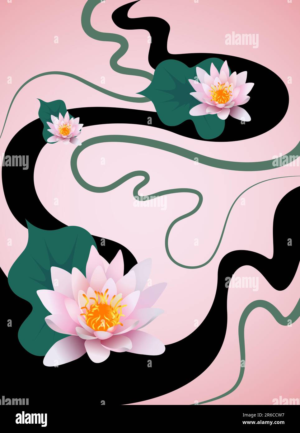 Color lotus Stock Vector Images - Alamy
