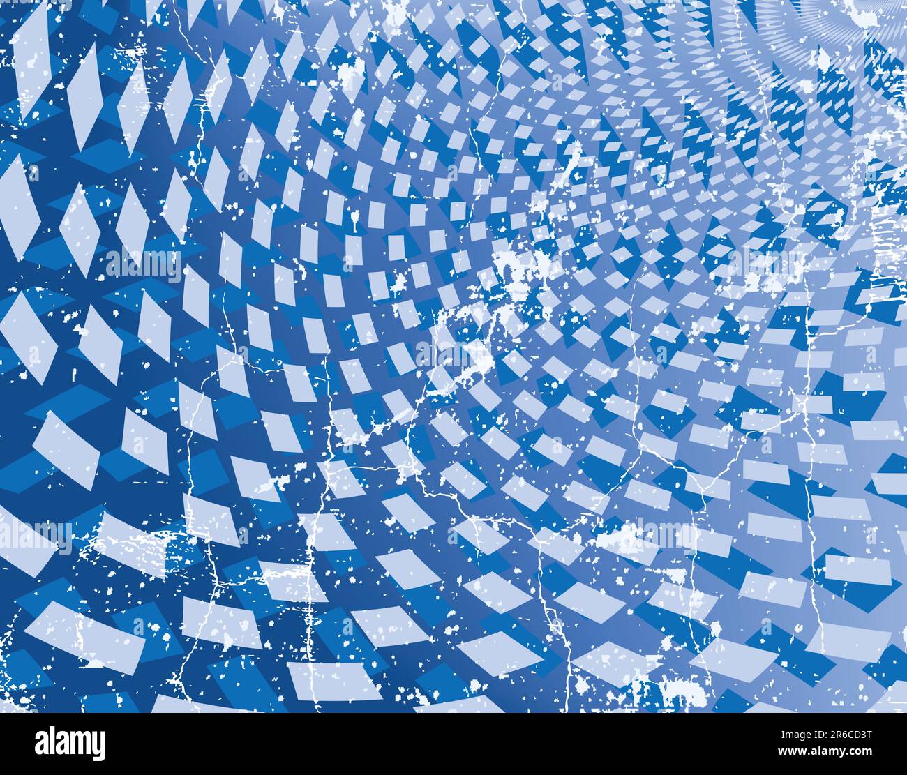 Abstract editable vector background of blue diamond shapes with grunge ...