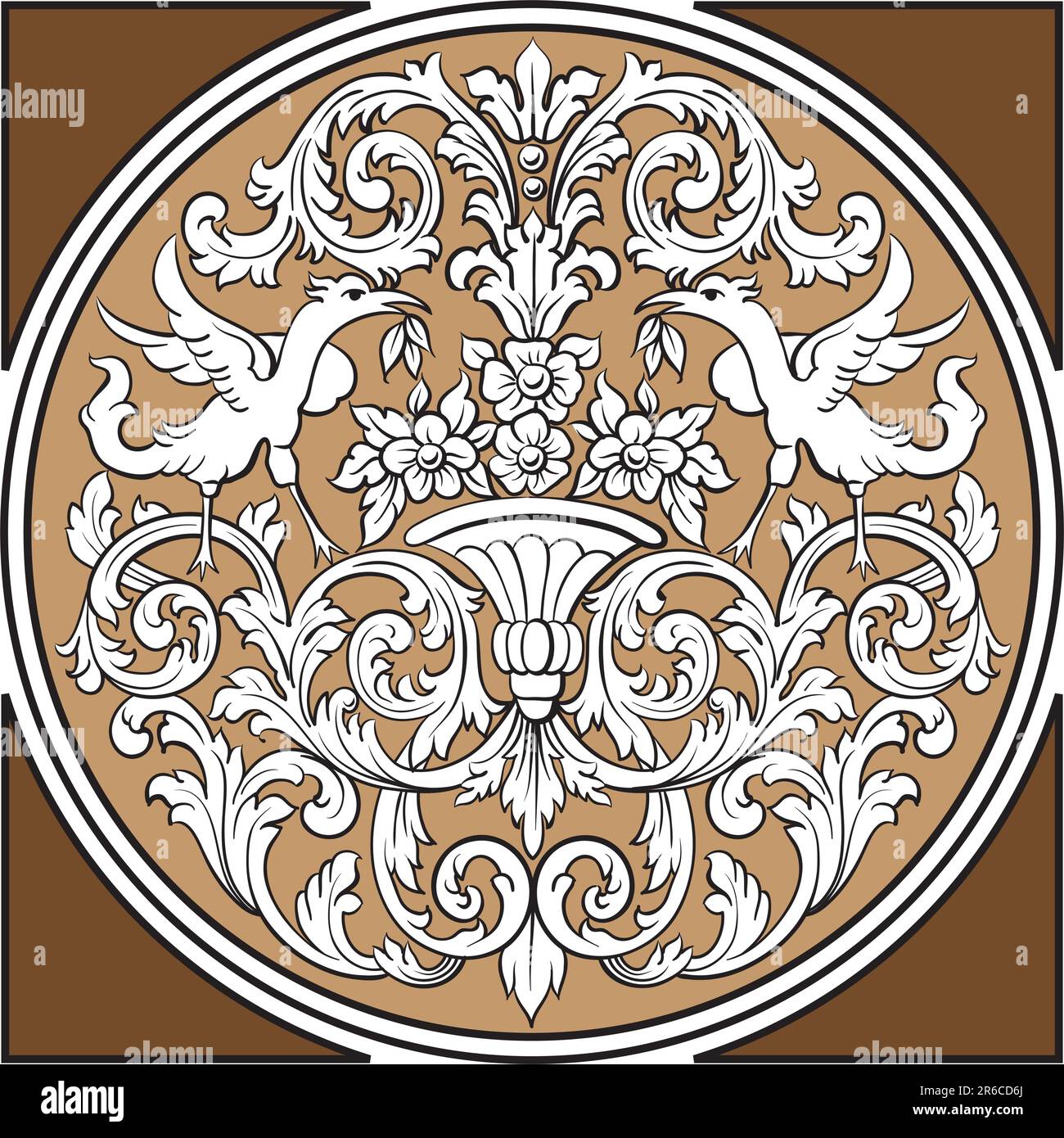 Illustration of a brown vector decoration elements Stock Vector Image ...