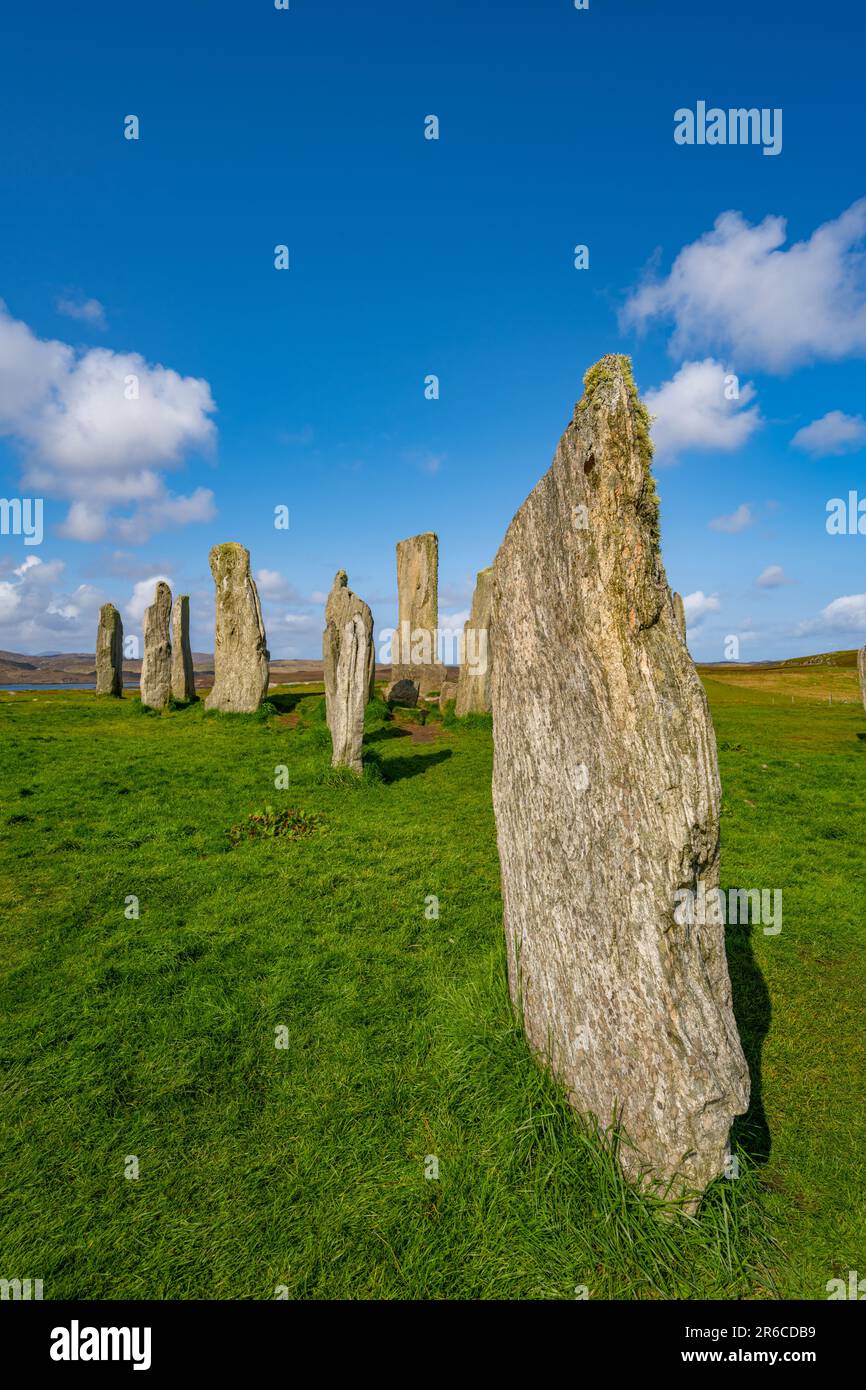 The neolithic stone circle of Callanish (Calanais) Isle of Lewis Stock ...