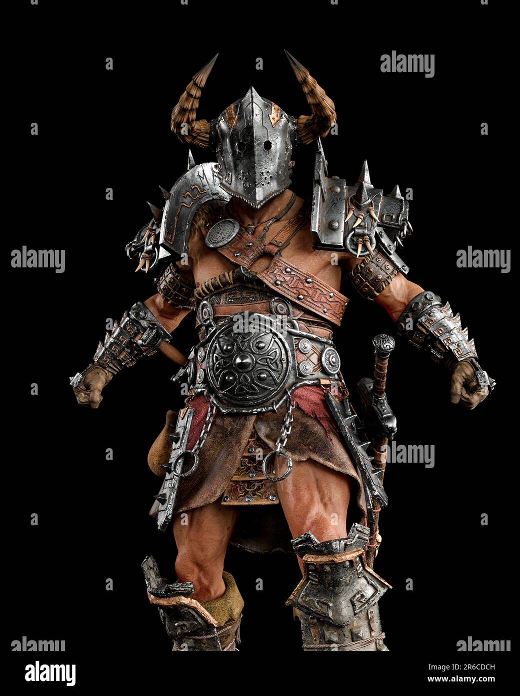 barbarian man is ready, 3d illustration Stock Photo - Alamy