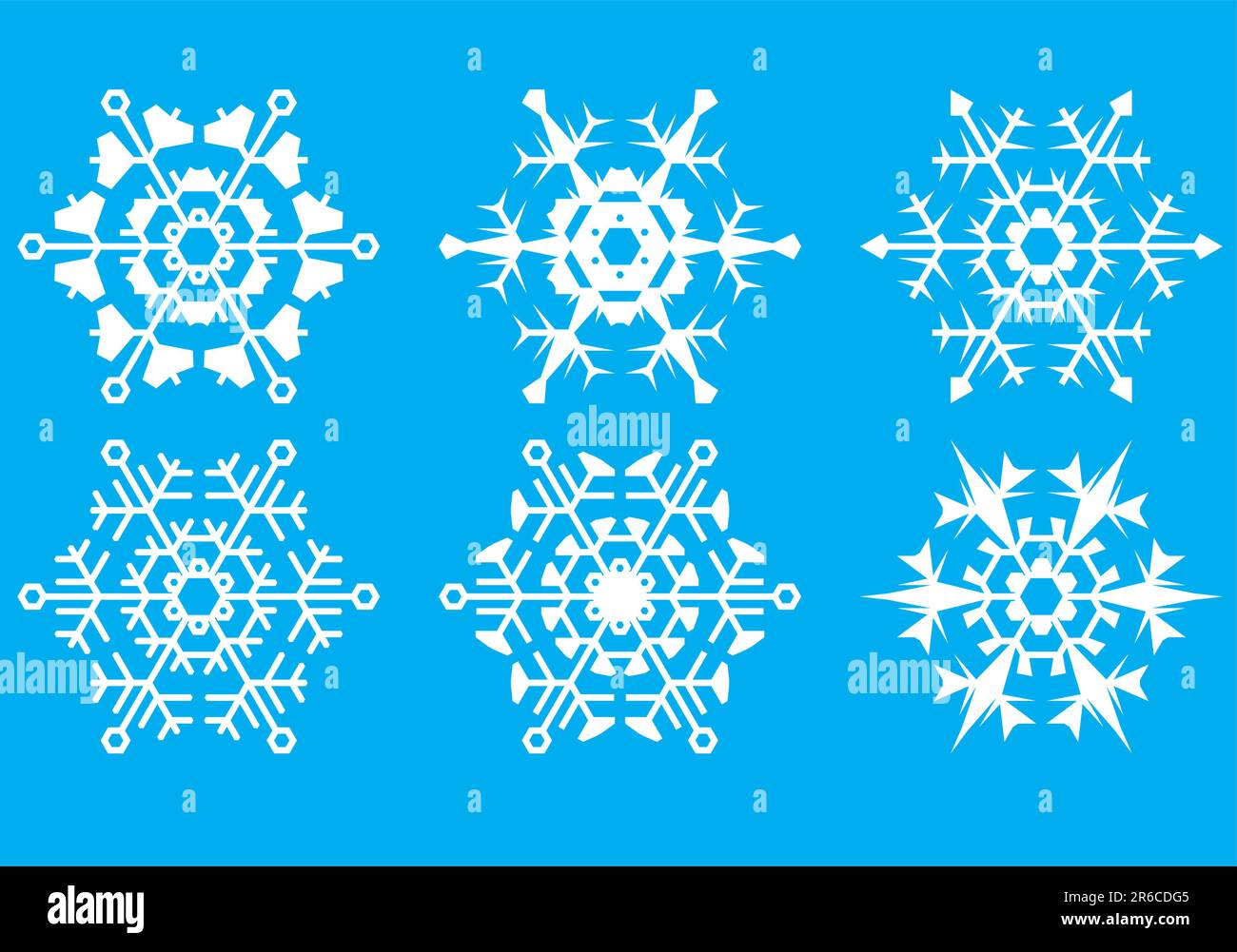 Snowflakes. The crystal form. Silhouette. A vector illustration Stock ...