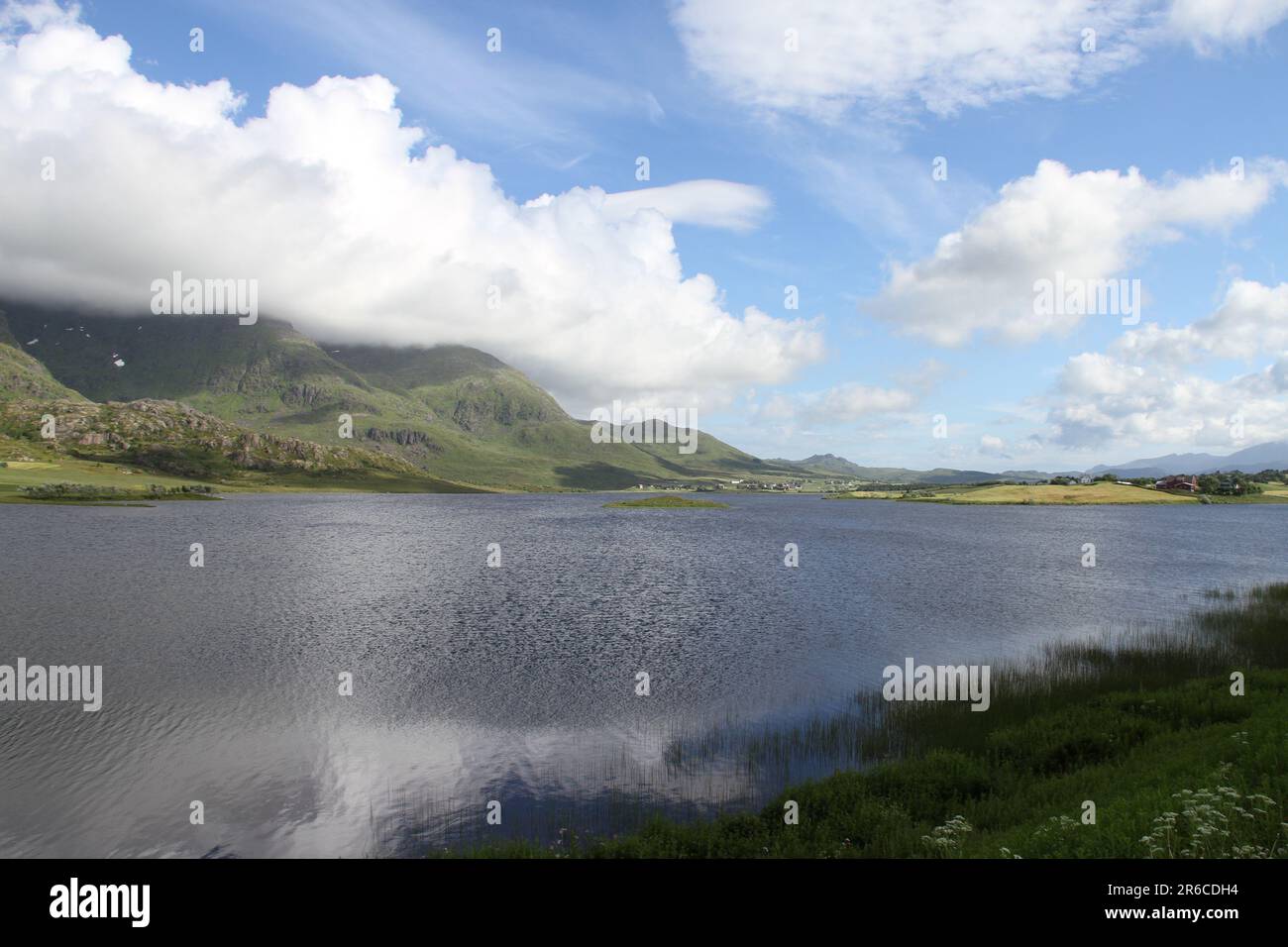Lofoten peninsula, Norway, Mountains, lakes, and fjords Stock Photo - Alamy