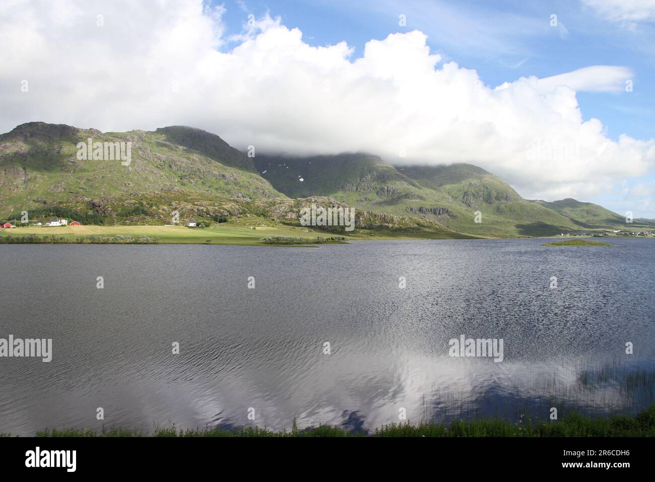 Lofoten peninsula, Norway, Mountains, lakes, and fjords Stock Photo - Alamy