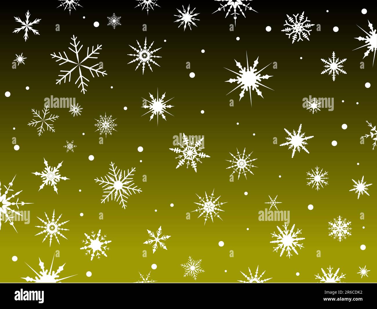 Border of snowflakes fading into a Yellow background Stock Vector Image ...
