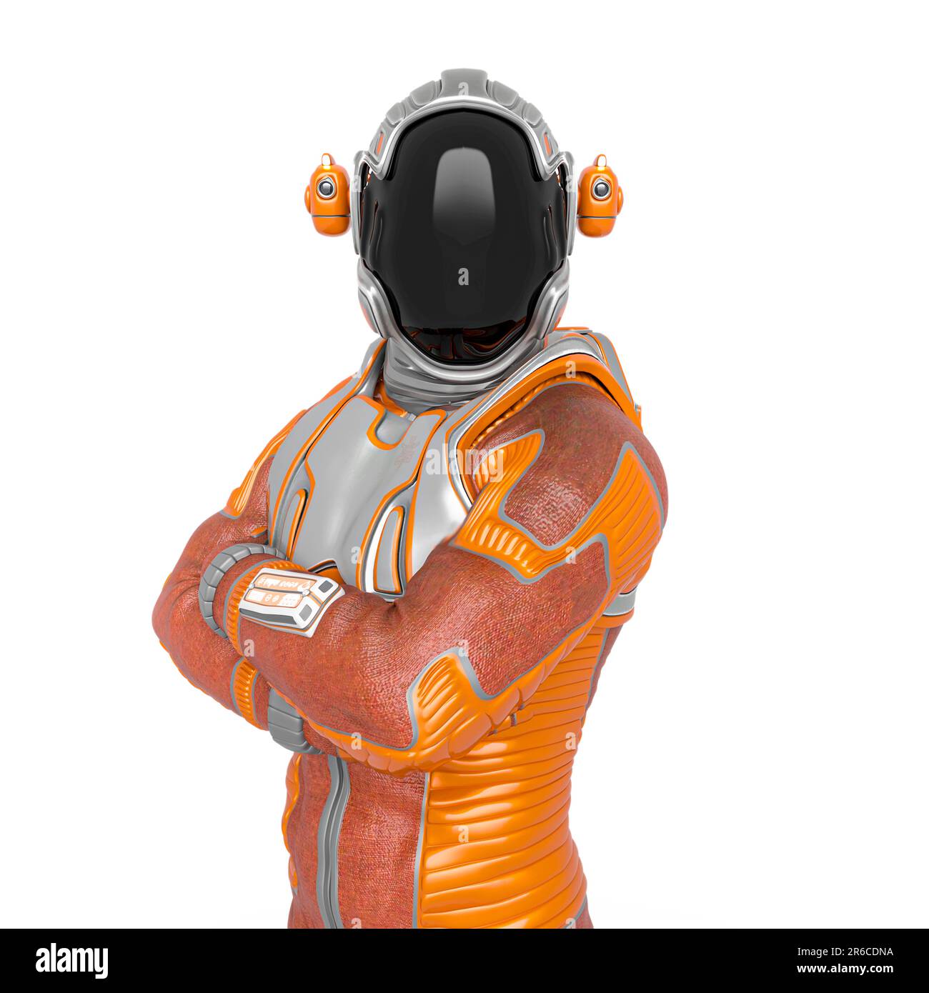 astronaut explorer is waiting for some action, 3d illustration Stock ...