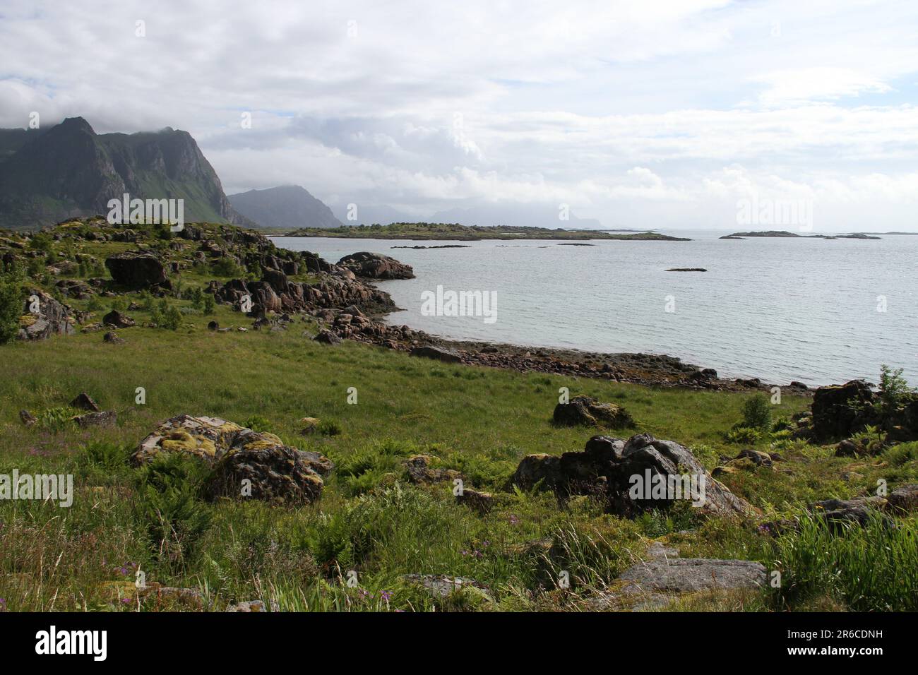 Lofoten peninsula, Norway, Mountains, lakes, and fjords Stock Photo - Alamy