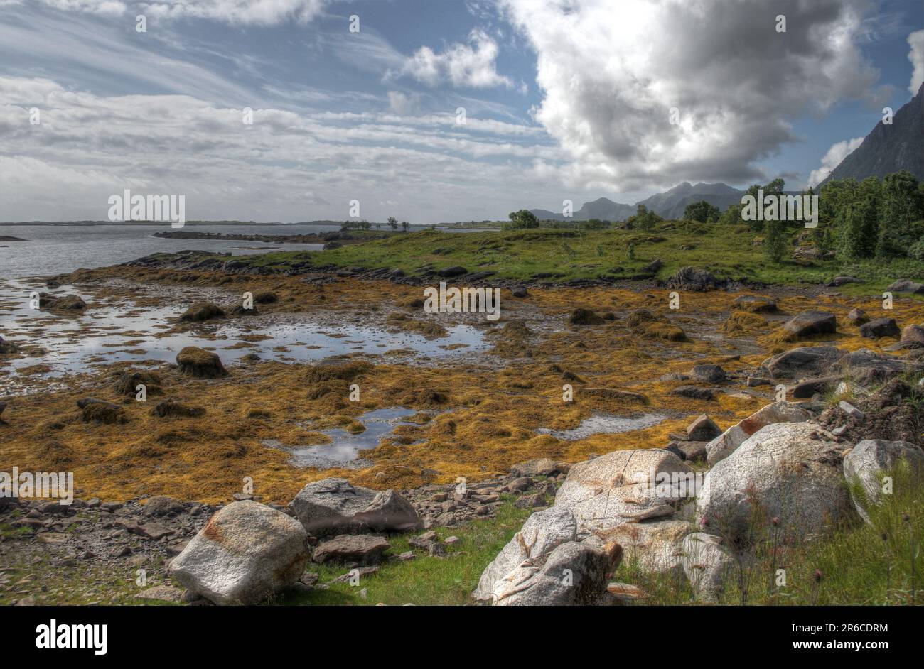Lofoten peninsula, Norway, Mountains, lakes, and fjords Stock Photo - Alamy