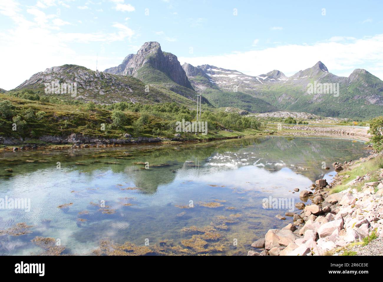 Lofoten peninsula, Norway, Mountains, lakes, and fjords Stock Photo - Alamy
