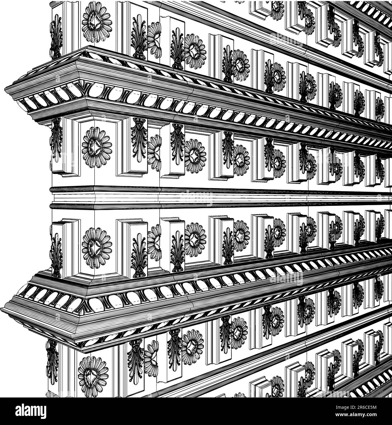 Antique Wall Panel Vector. Illustration Isolated On White Background ...