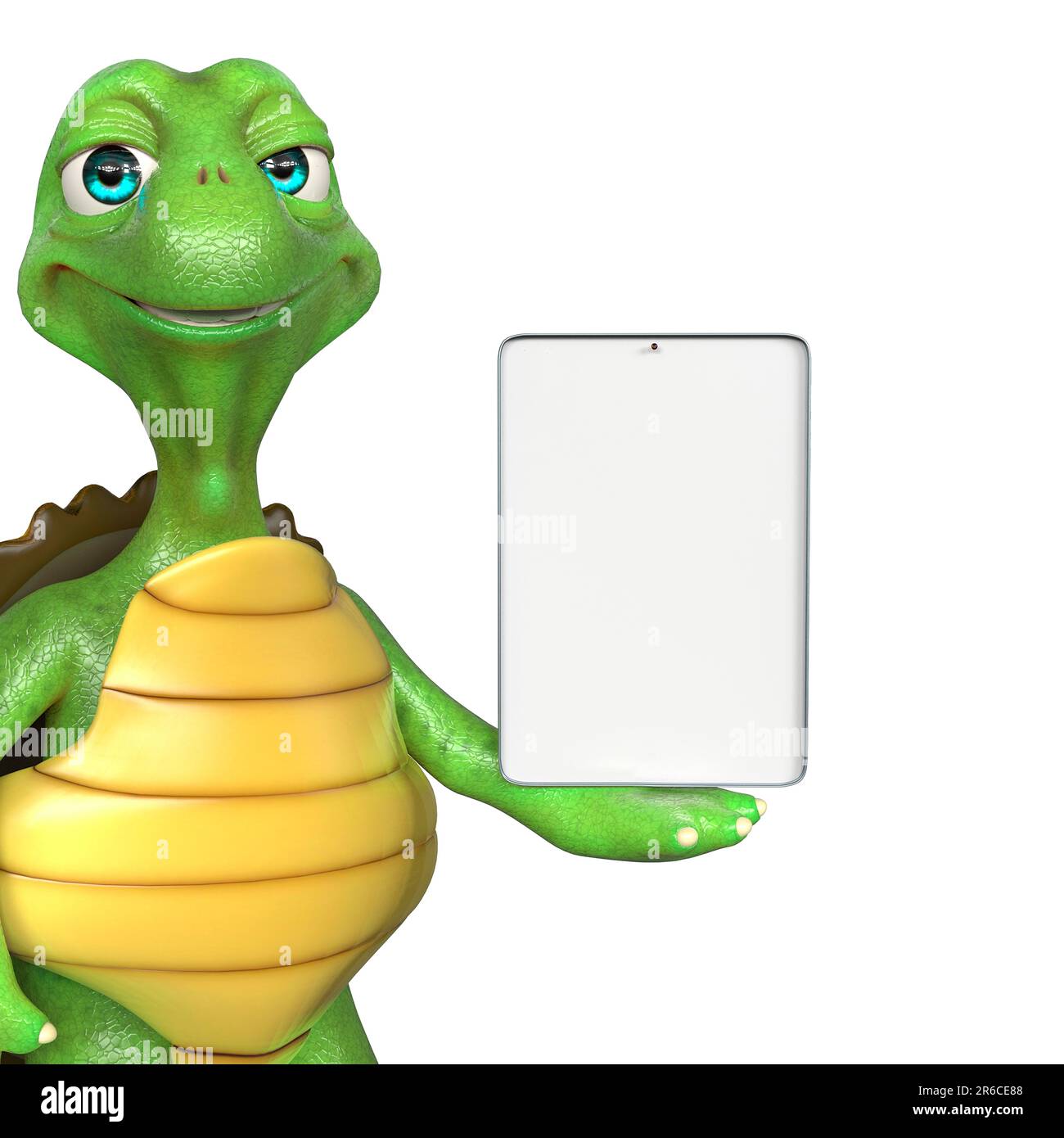Funny cartoon character holding tablet hi-res stock photography and ...