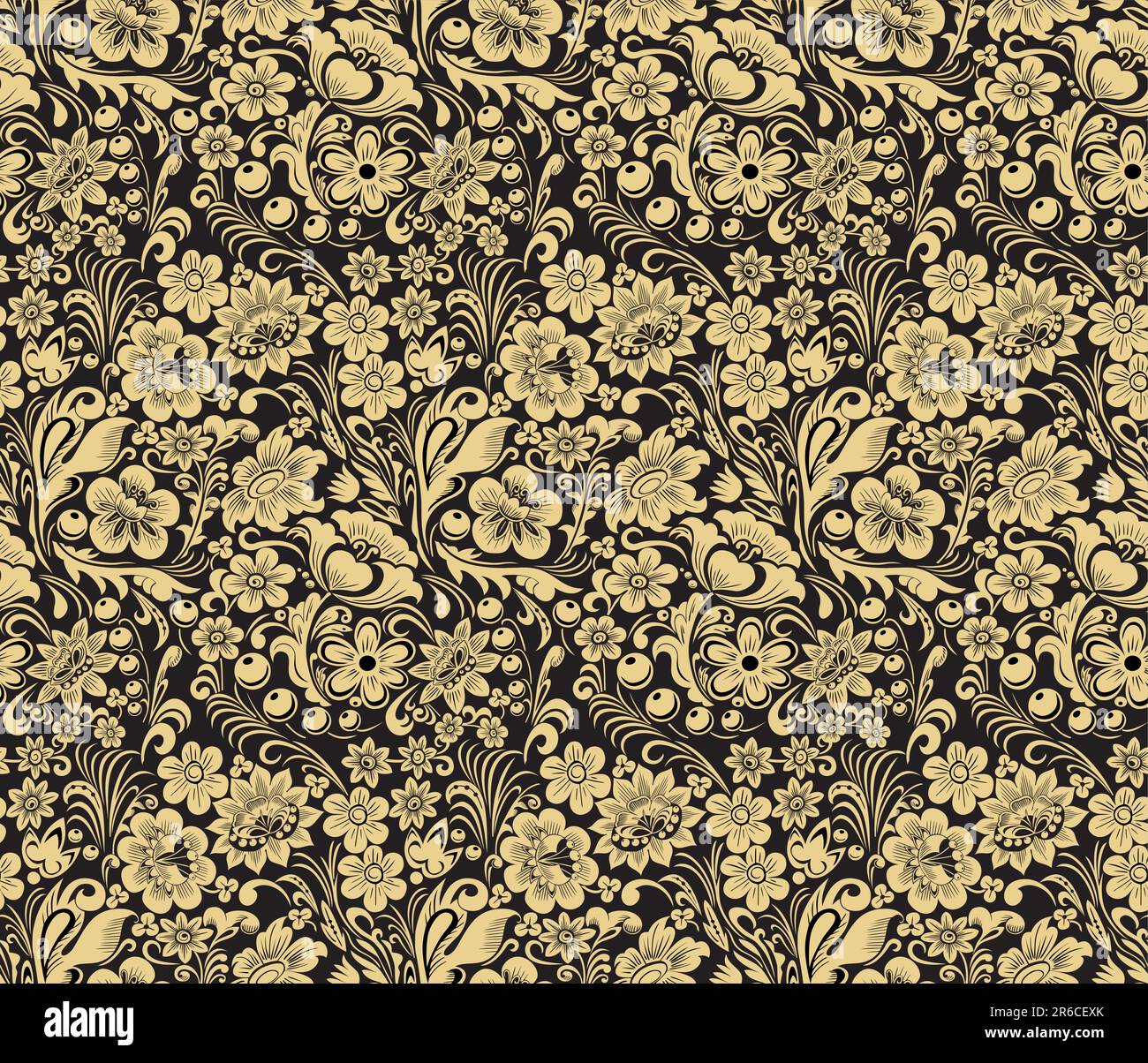 Vector seamless pattern in traditional Russian style. Design element ...