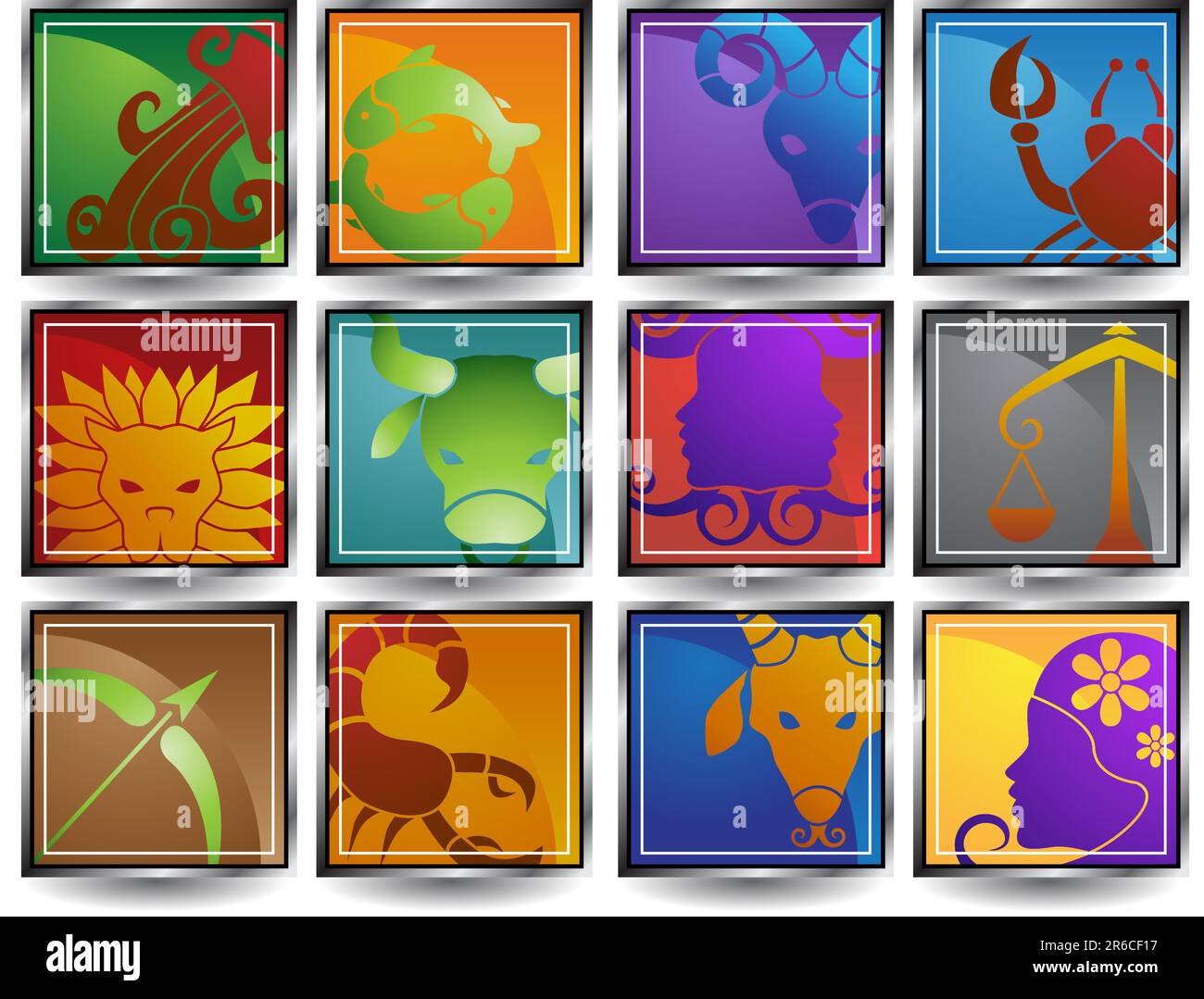 Set of zodiac horoscope icons Stock Vector Image & Art - Alamy