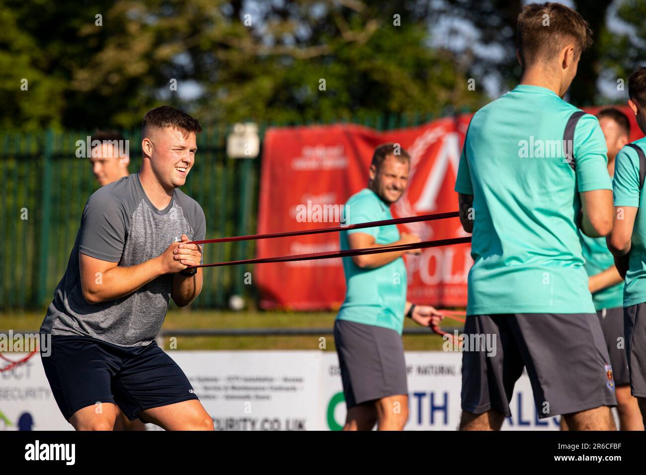 Bridgend, UK. 08th June, 2023. Dan Griffiths in training. Penybont ...