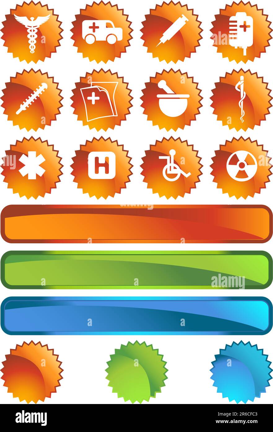 Set of Medical Icons - Seal Style Stock Vector Image & Art - Alamy