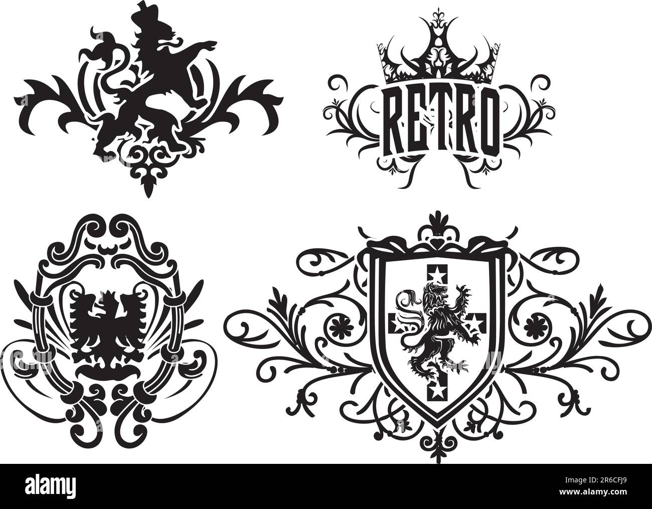 heraldic skull shield emblem illustration Stock Vector Image & Art - Alamy