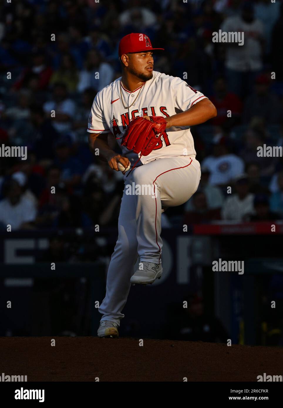 ANAHEIM, CA - JUNE 07: Los Angeles Angels pitcher Jaime Barria (51 ...