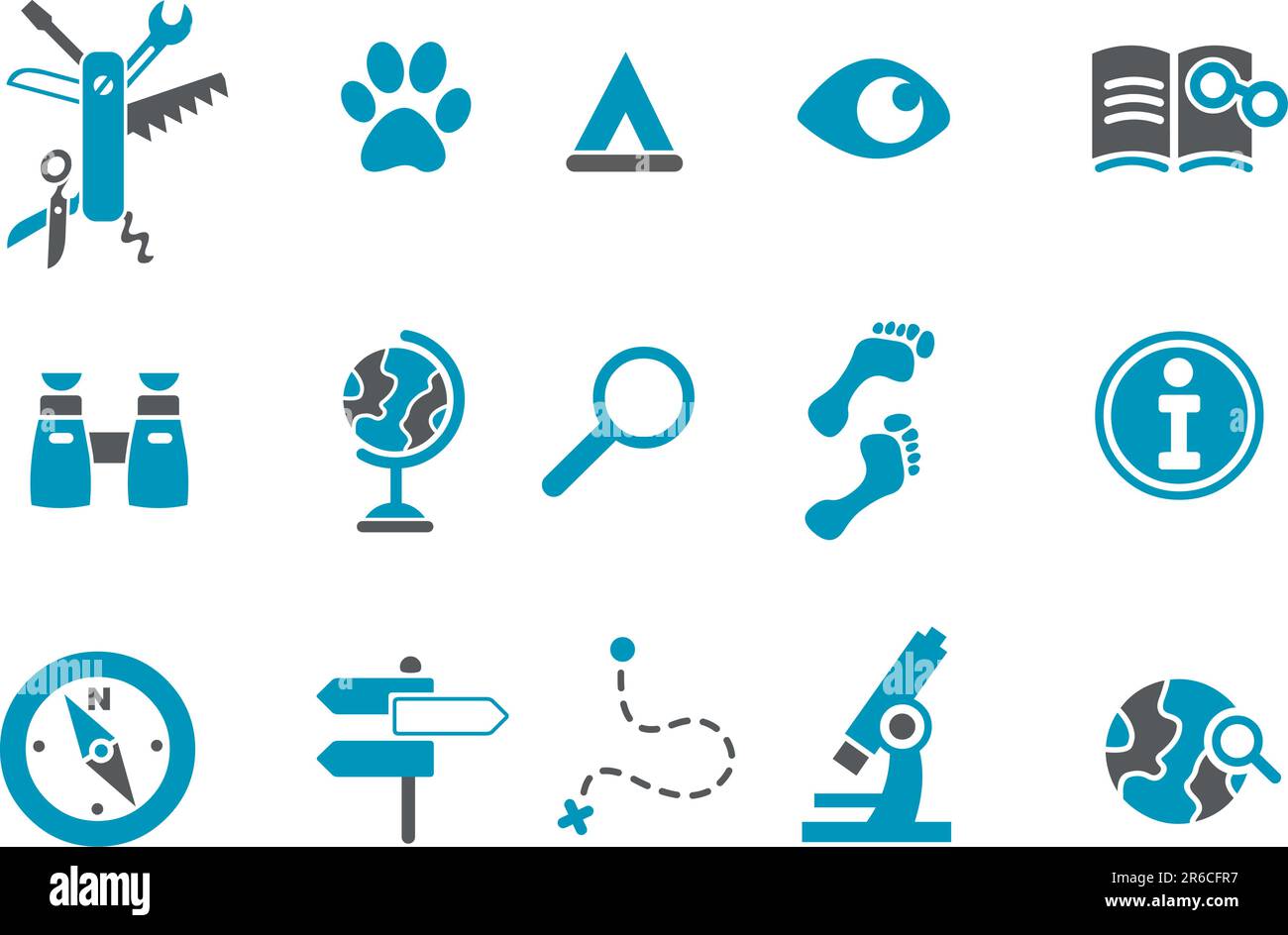 Vector icons pack - Blue Series, exploration collection Stock Vector ...