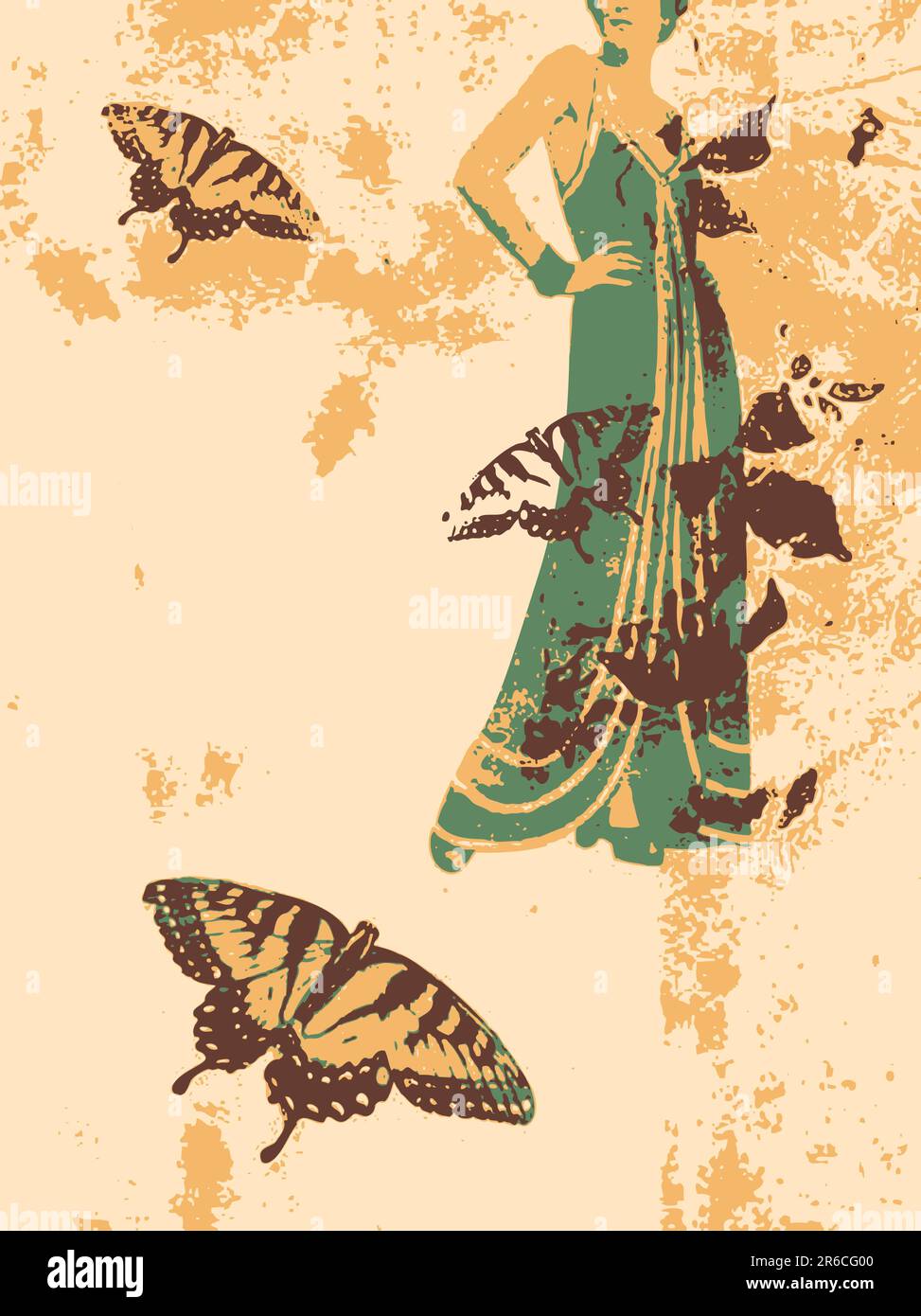 vintage Paper texture classic woman Stock Vector Image & Art - Alamy