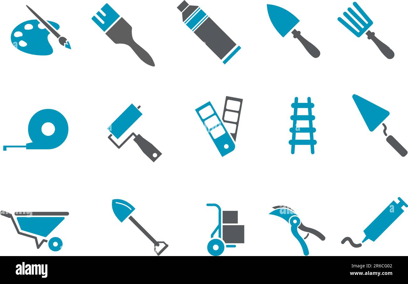 Vector icons pack - Blue Series, tool collection Stock Vector Image ...