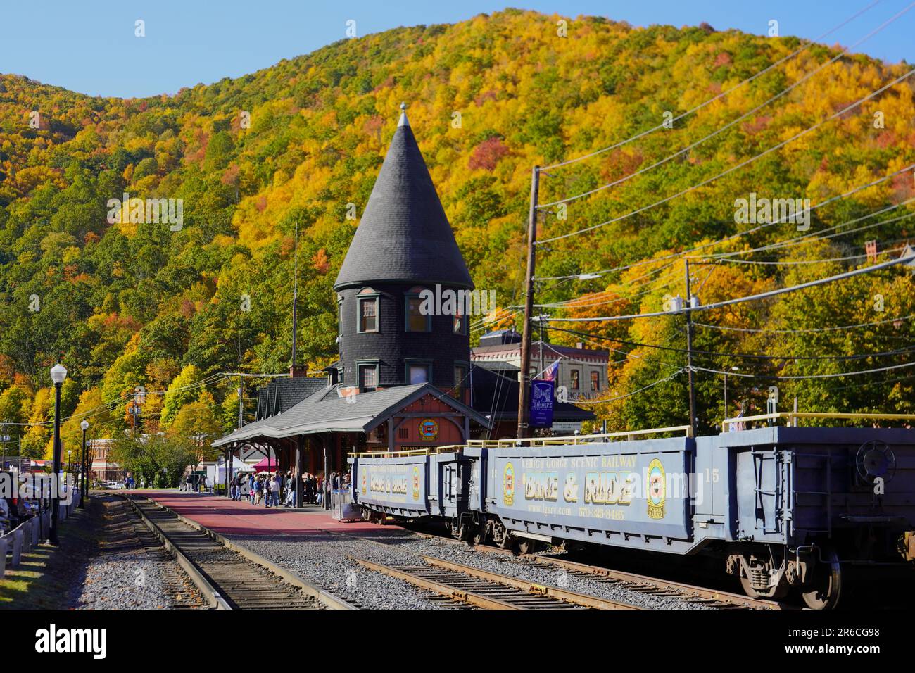 Jim Thorpe, Pennsylvania, USA - October 15, 2022: Lehigh Gorge Scenic ...