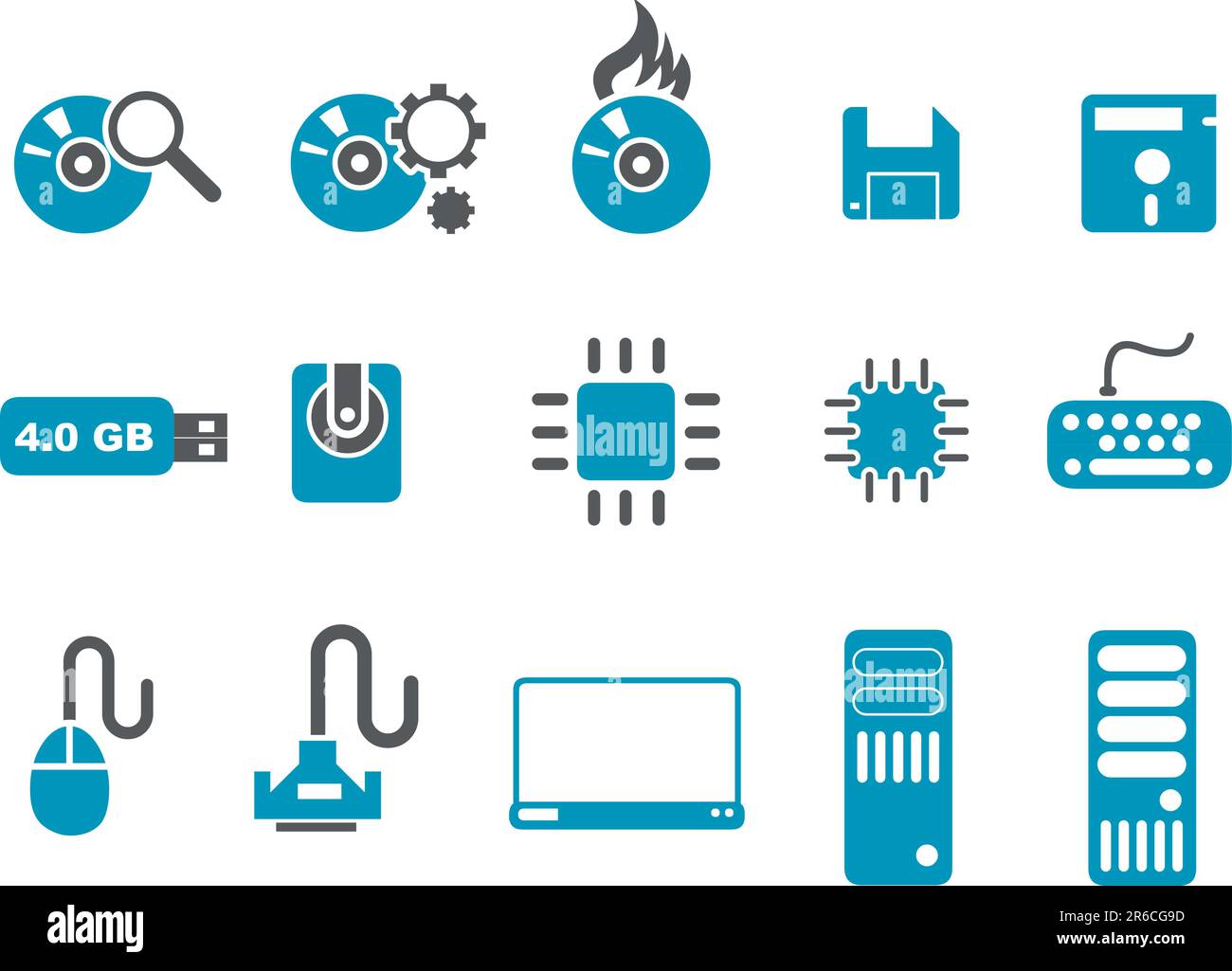 Vector icons pack - Blue Series, computer collection Stock Vector Image ...
