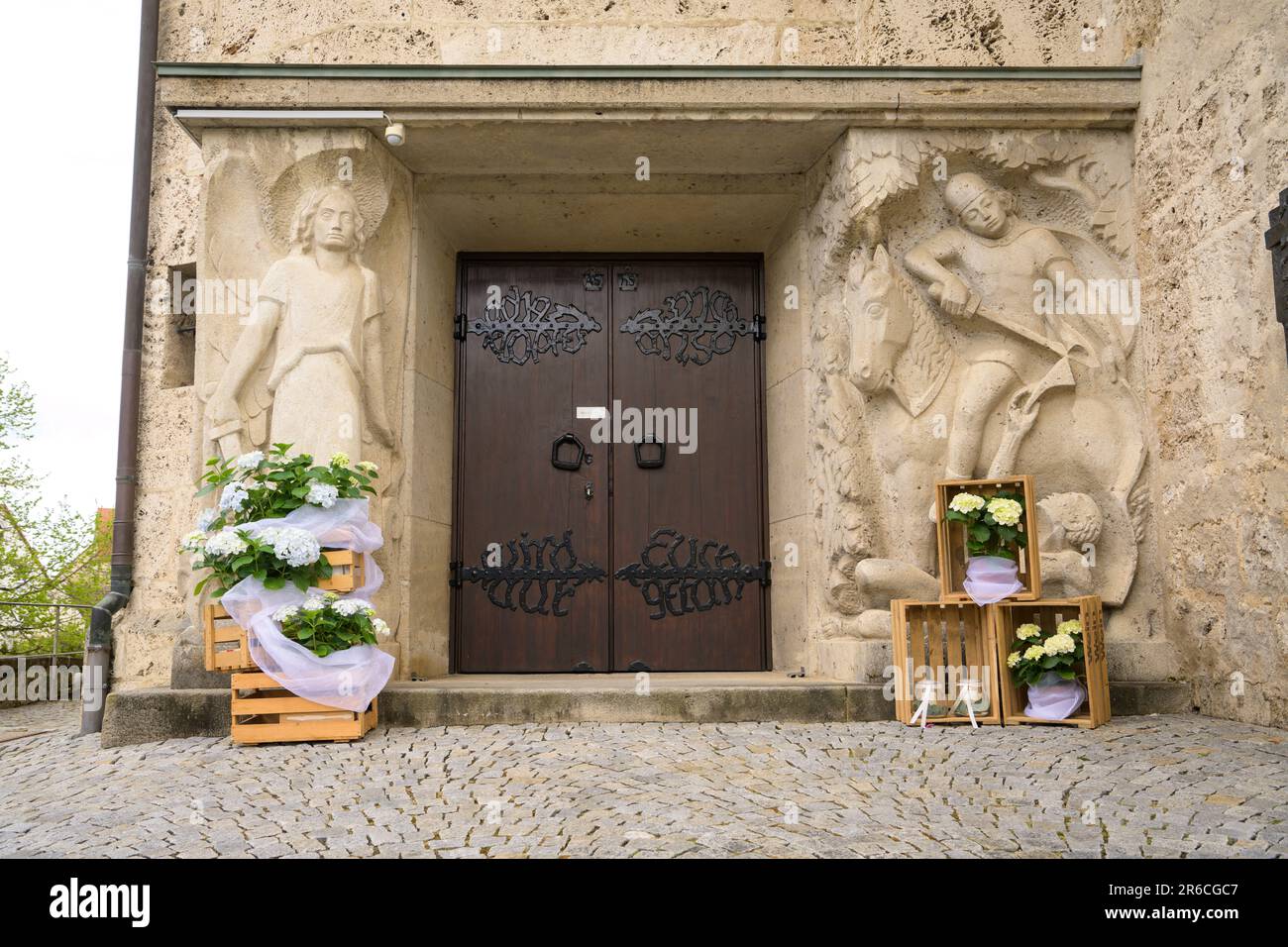 Lenningen, Germany, April 30 2023: Confirmation in Martinskirche ...