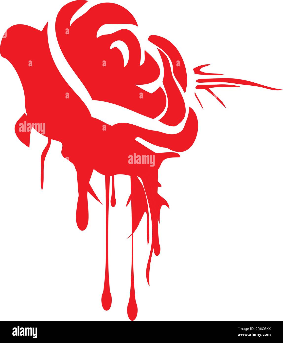 Picture of red rose Stock Vector Images - Alamy