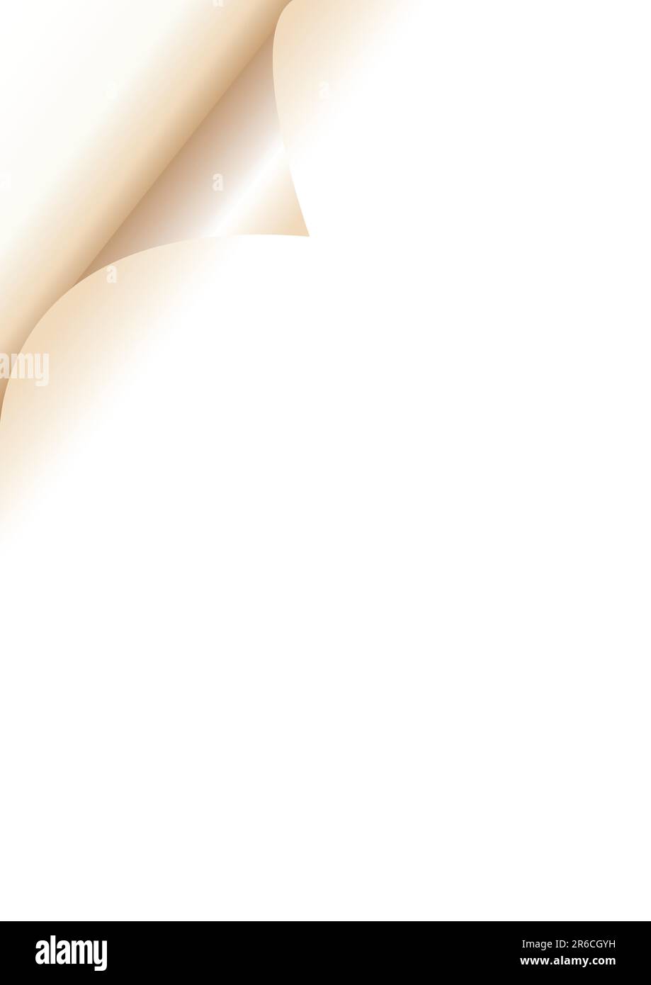 Grunge page curl Bended old paper sheet corner with realistic shadows ...