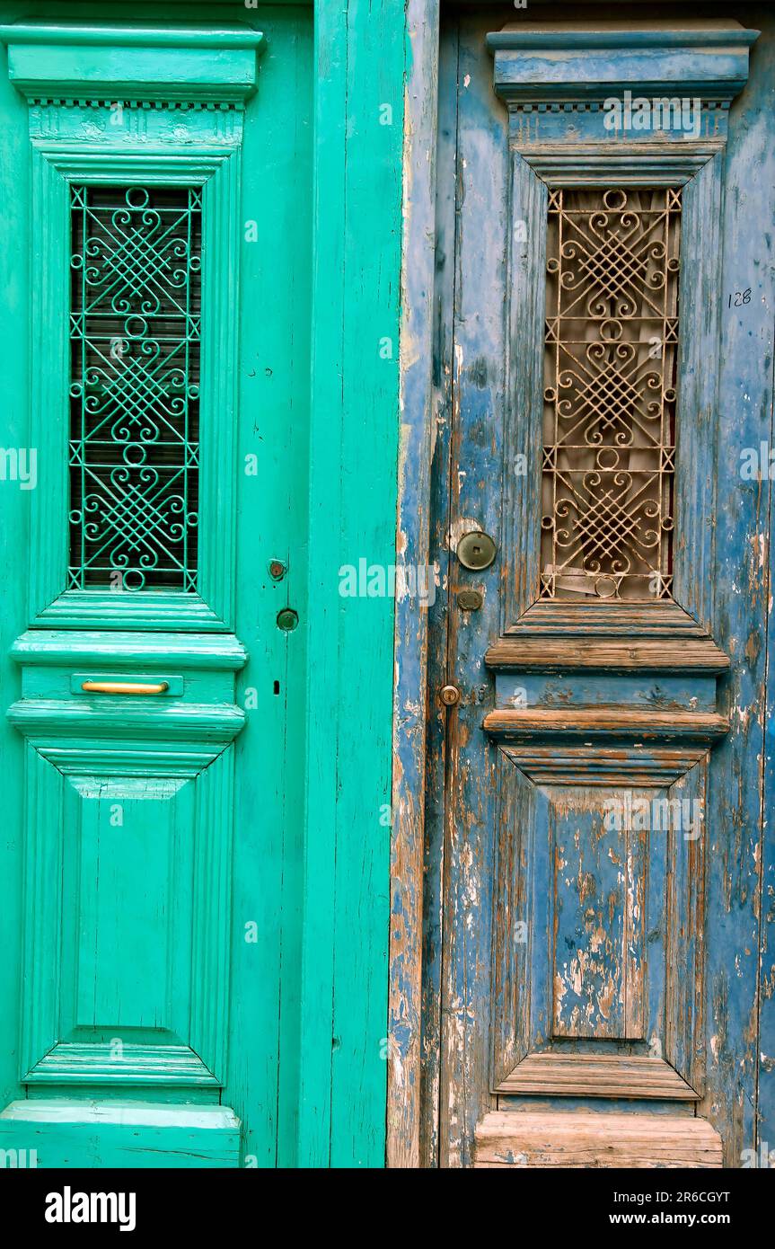 Old doors on the island of Cyprus Stock Photo - Alamy