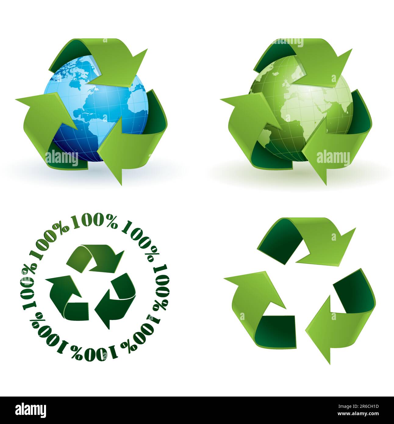 Global recycling icons. Please check my portfolio for more recycling ...