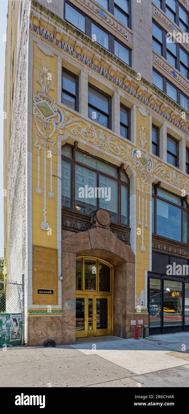 Terra cotta detail, 154 West 14th Street. The loft building’s original ...