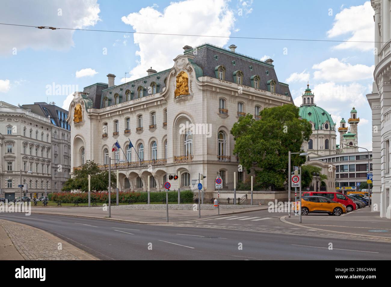 Vienna, Austria - June 17 2018: The French embassy in Vienna was ...