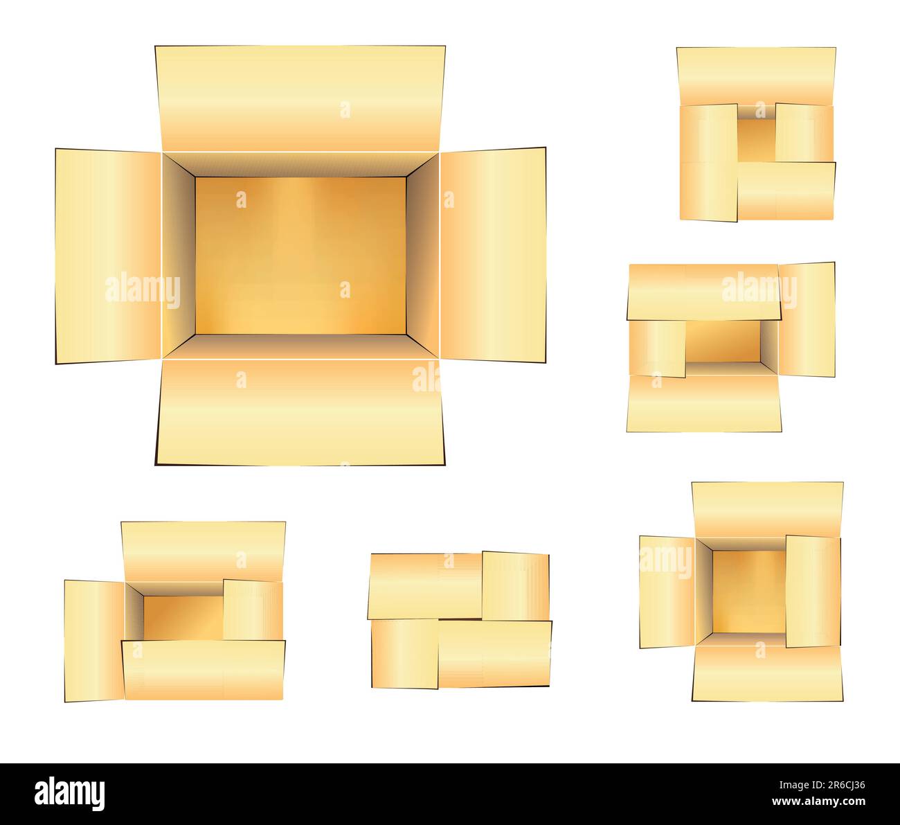 3D Open and Closed Shipping Boxes Set Stock Vector Image & Art - Alamy