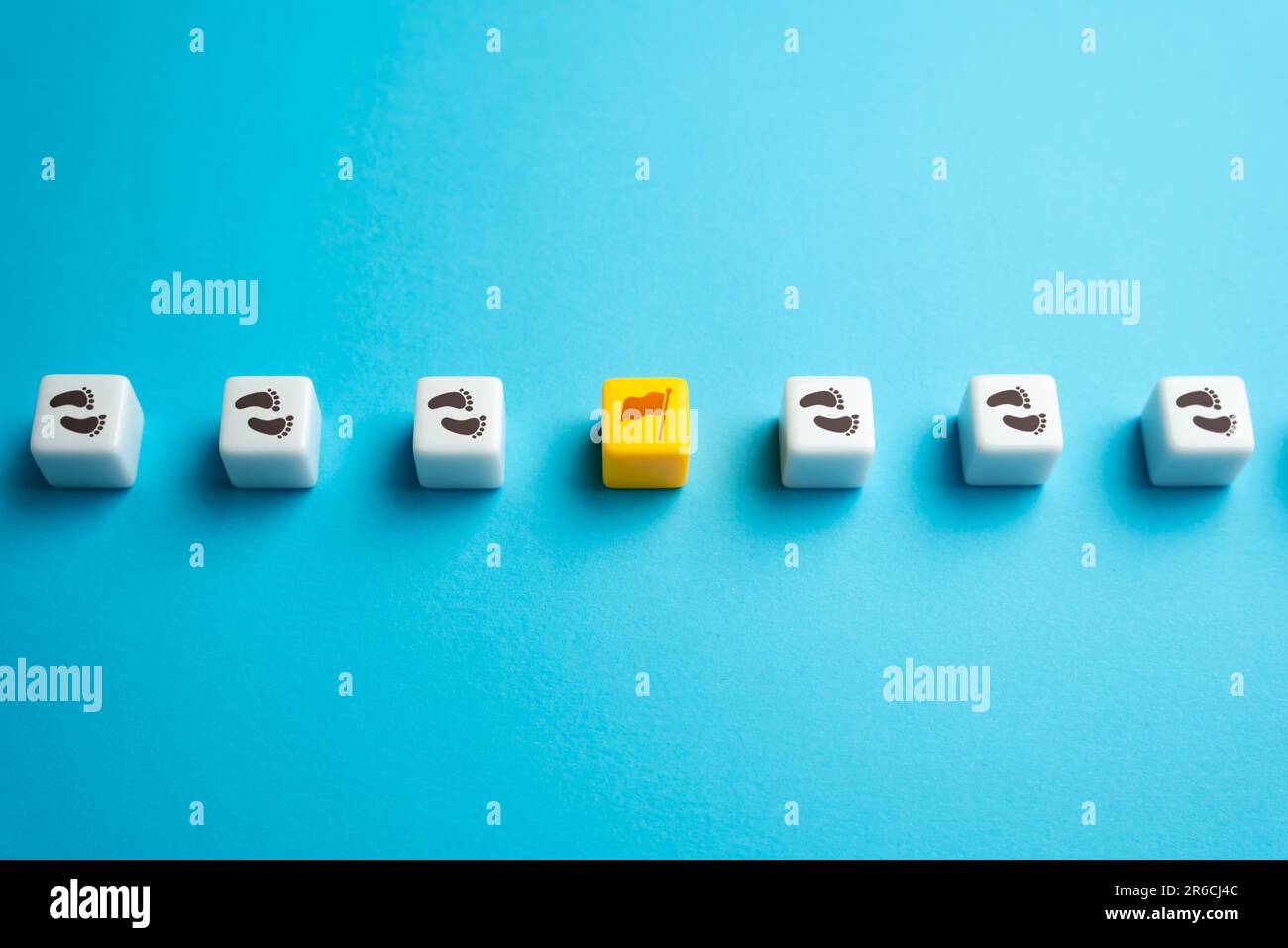 Complete a milestone. Achieve an intermediate goal. Progress mark. Each ...